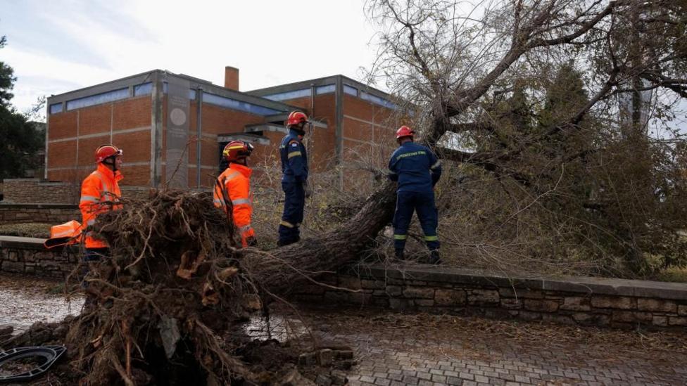 Two die as Storm Bora sweeps across Greece - BBC News