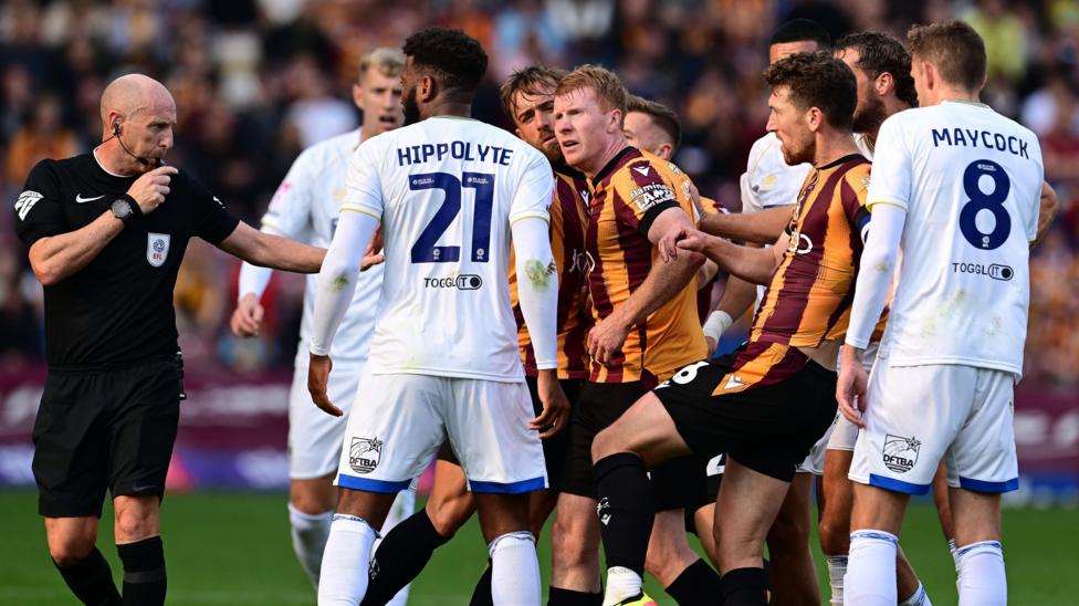 Bradford City and AFC Wimbledon land FA charge after late melee in ...