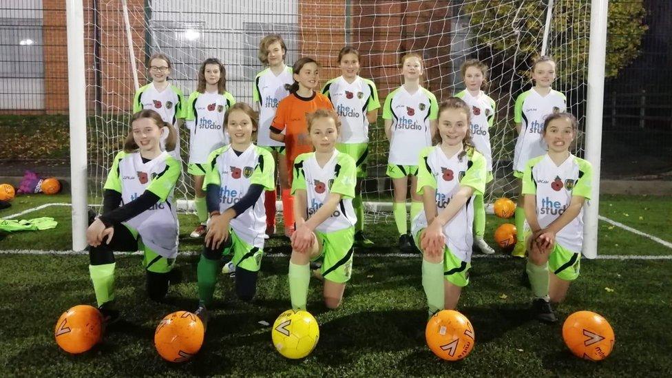 Herefordshire girls take on virtual football tour - BBC News