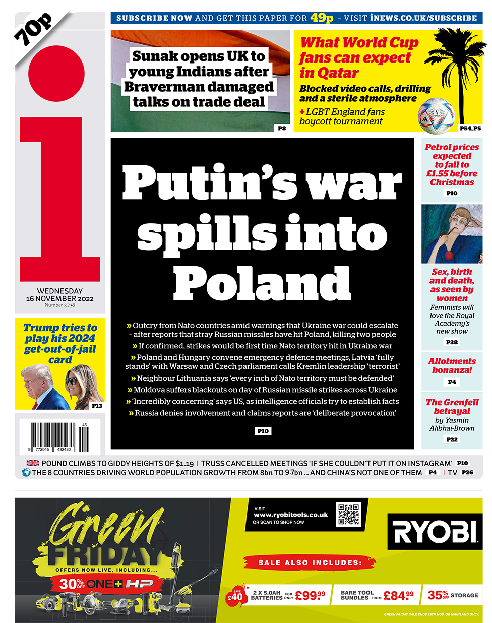 Fatal missile strike on Poland - BBC News