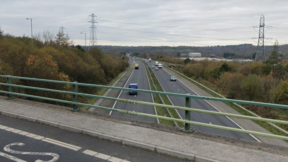 M4: Pedestrian dies after being hit by car near Swansea - BBC News