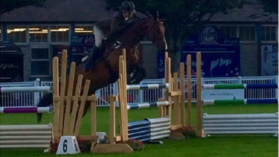 Paralysed show jumper Kelda Morgan back in the saddle after career ...