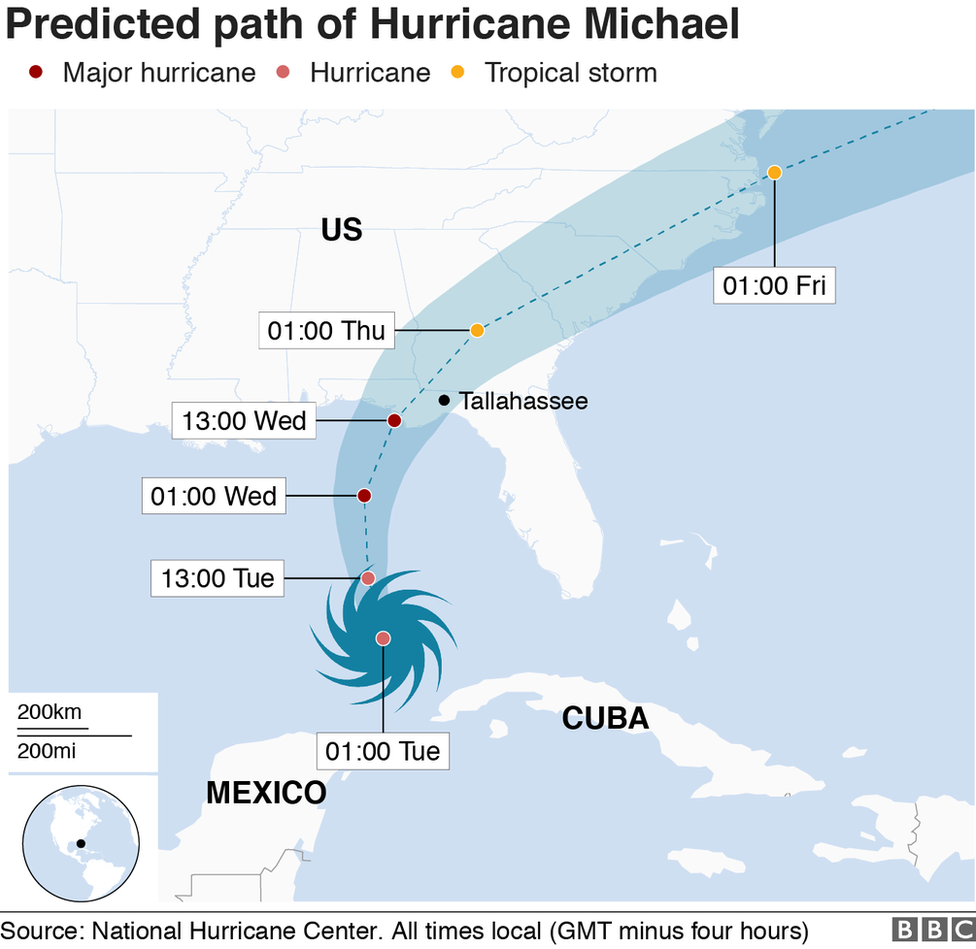 Hurricane Michael: 'Monstrous' storm strengthens to category three ...