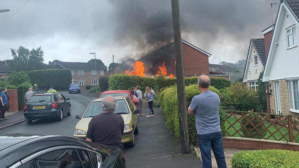 Huddersfield van explosion outside house leaves man injured - BBC News