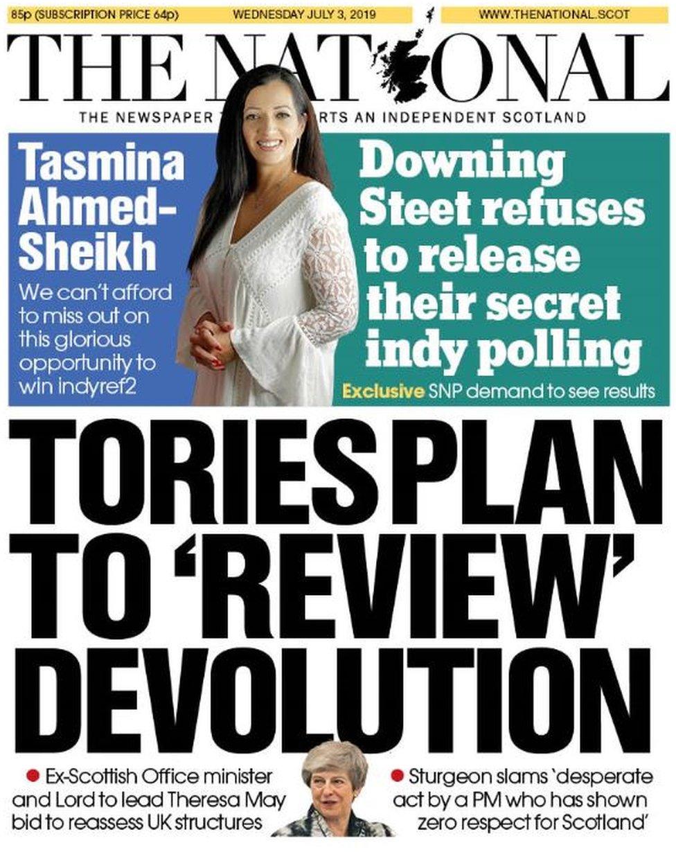 Scotland's papers: May's devolution 'review' and drugs war 'lost' - BBC News