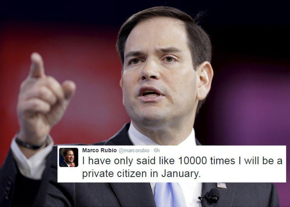 Marco Rubio attacks 'made up' reports on his political future - BBC News