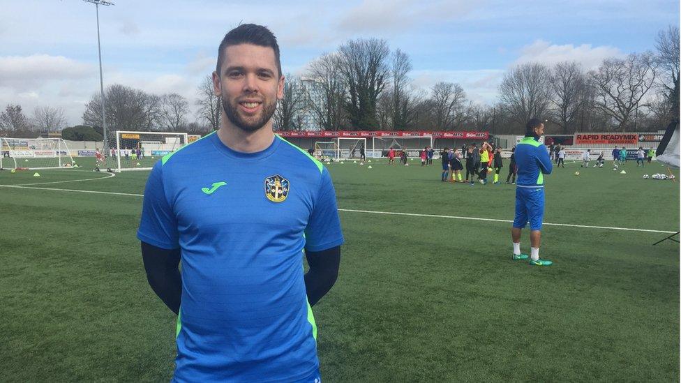 Meet the plasterers, teachers and builders taking on Arsenal - BBC News