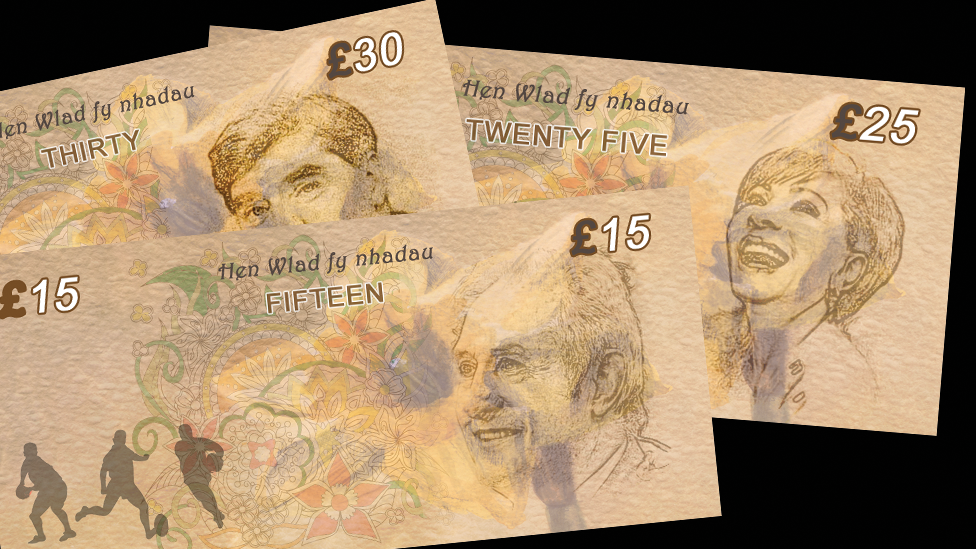 Welsh banknotes would give equal status, Plaid Cymru says - BBC News