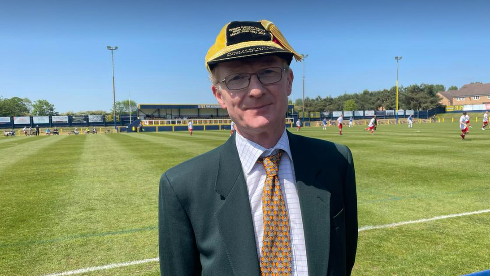 Charity match at home of first international goal scorer - BBC News