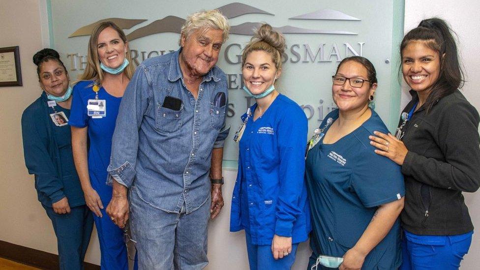 Jay Leno: Comedian released from hospital after being burned in fire ...