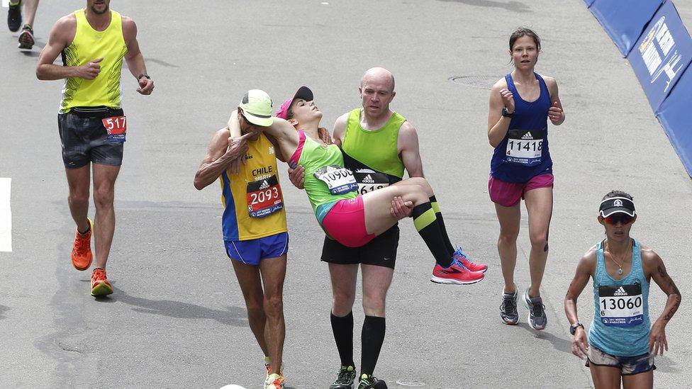 The woman running 40 marathons in 40 days - BBC News