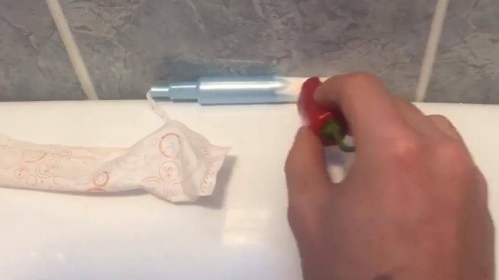 The chilli tampon prank that went wrong - BBC News