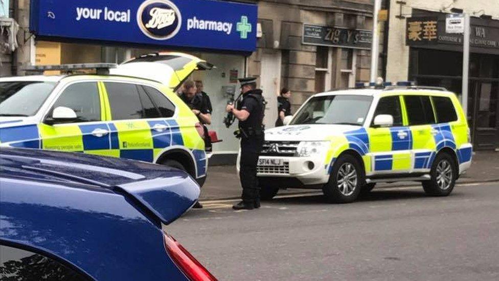 Masked men stage armed robbery at Strathaven post office - BBC News