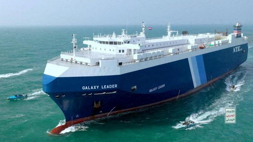 Yemen's Houthis release crew of seized cargo ship Galaxy Leader - BBC News