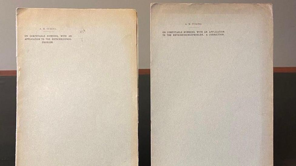 Saved Alan Turing papers sold at auction in Etwall for £465,400 - BBC News