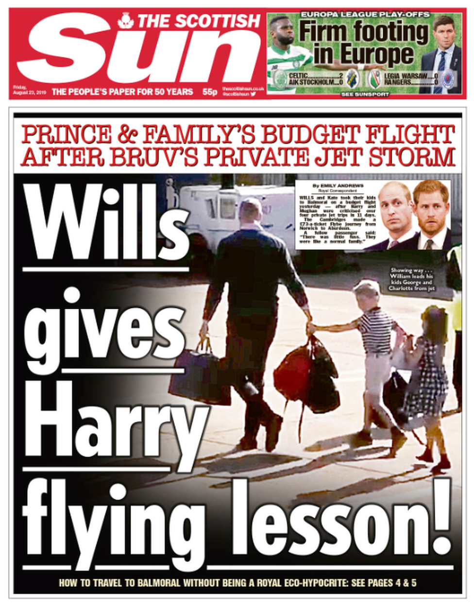 Scotland's papers: PM in Paris and royals on Flybe - BBC News