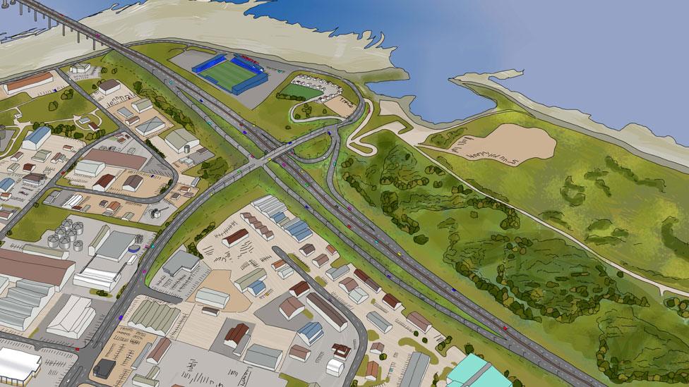 Options for 'bottleneck' Longman Roundabout in Inverness - BBC News