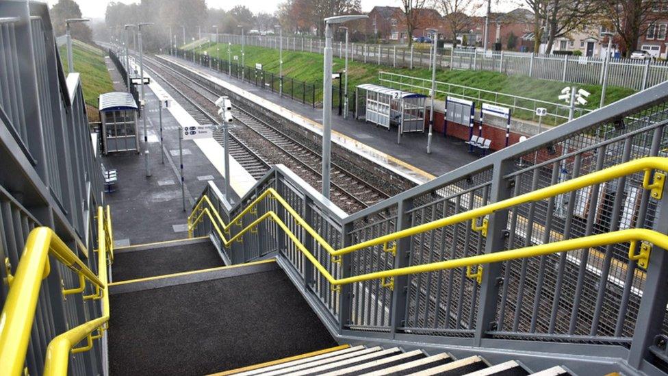 Warrington West: Town's new £20.5m railway station opens - BBC News