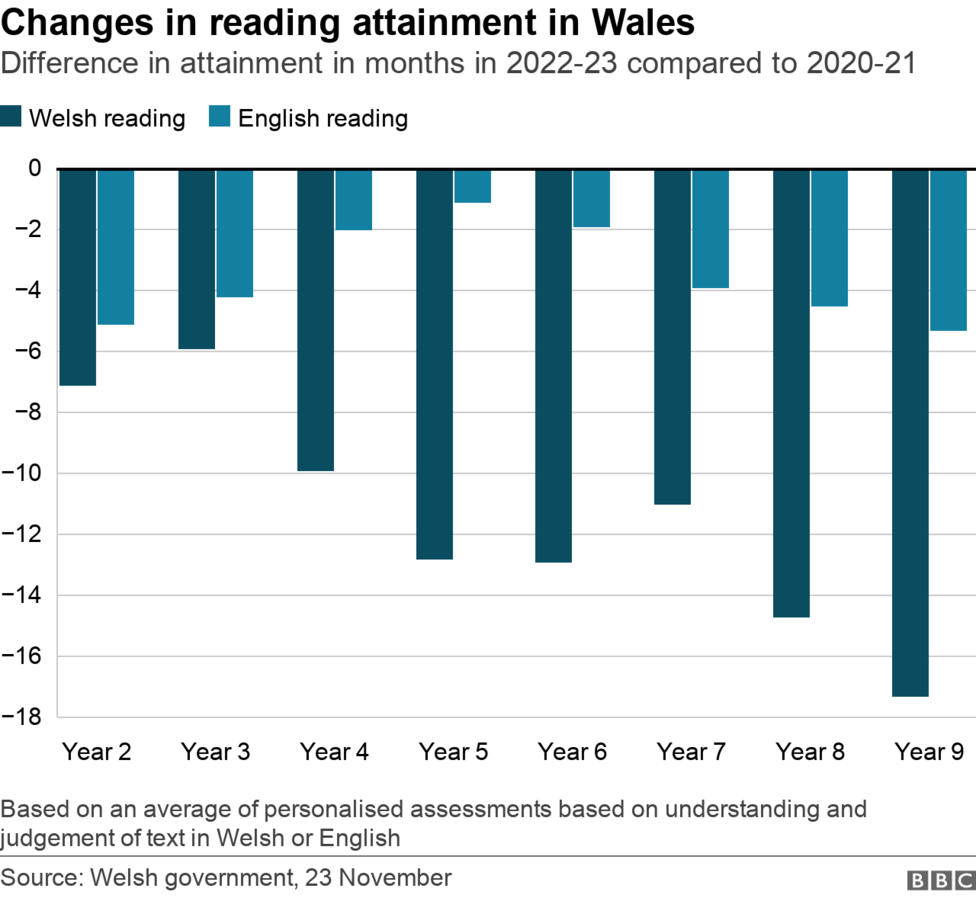 Pupil reading standards fall in Wales since Covid - BBC News