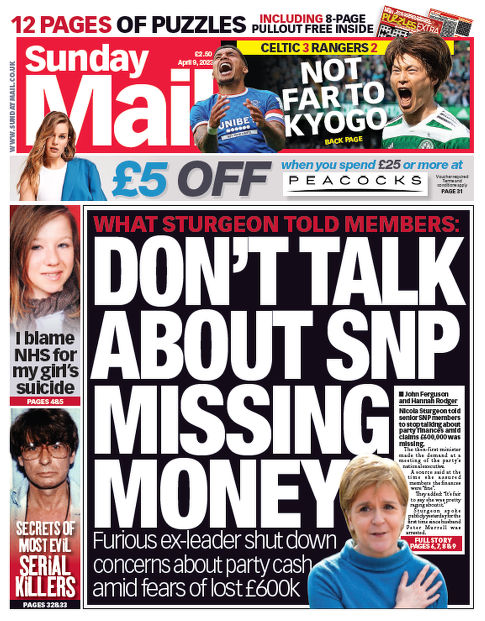 Scotland's papers: Sturgeon's tough week and Murrell motorhome seized ...