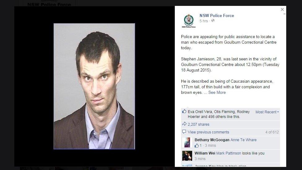 Australia jail escape: Armed robber uses bed sheets to flee - BBC News