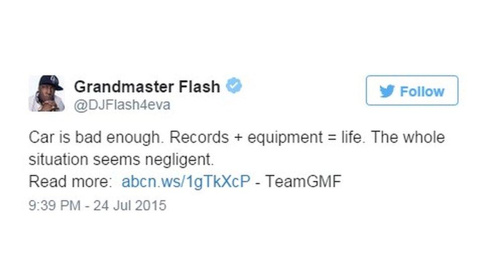 Grandmaster Flash's car mistakenly 'given away' in New York - BBC News