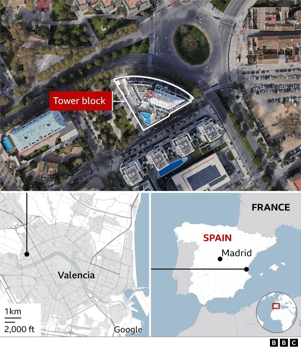What we know so far after Valencia tower block fire - BBC News