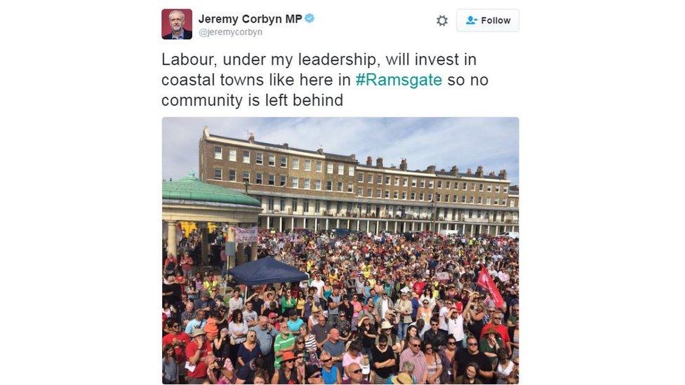 Jeremy Corbyn pledges £30bn investment for South East - BBC News