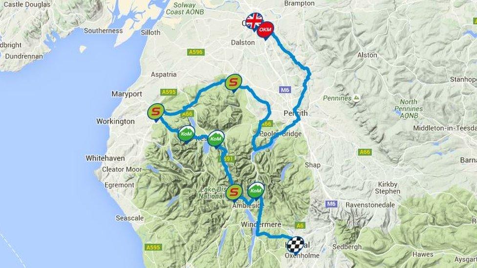 Cycle tour takes in Cumbria's flood-hit areas - BBC News