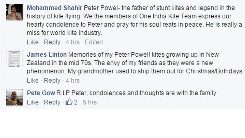 Peter Powell stunt kite pioneer of the 1970s dies - BBC News