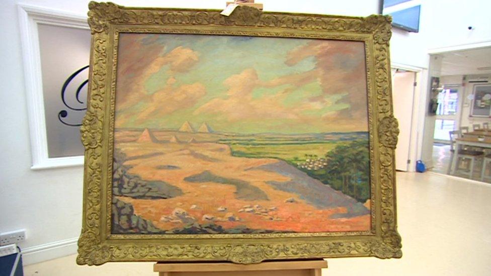 Churchill painting of Miami Beach sold for £192k at auction - BBC News