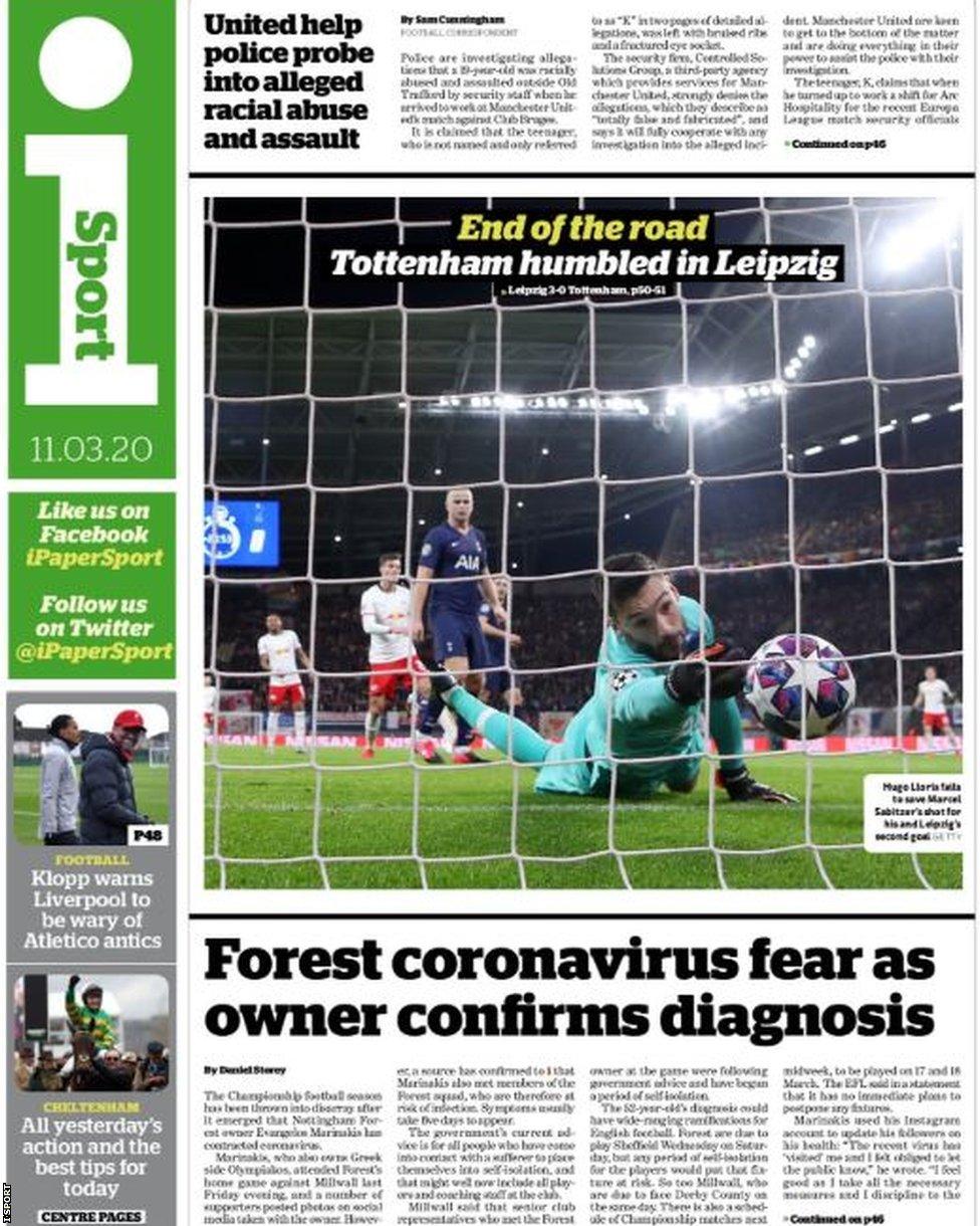 Wednesday's back pages - BBC Sport