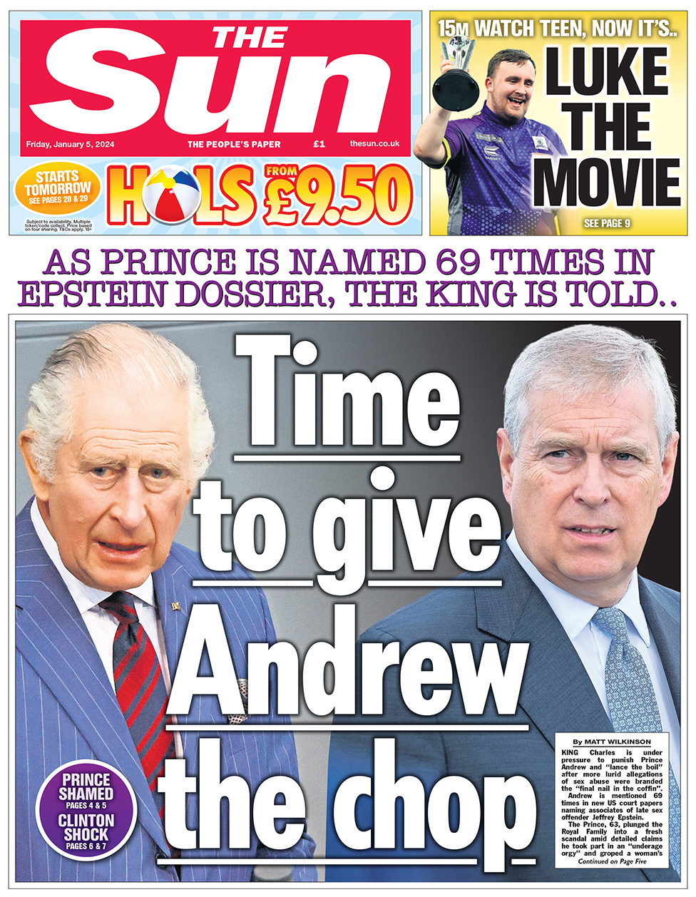 Newspaper headlines: Prince Andrew claims and 'no Labour tax cuts ...
