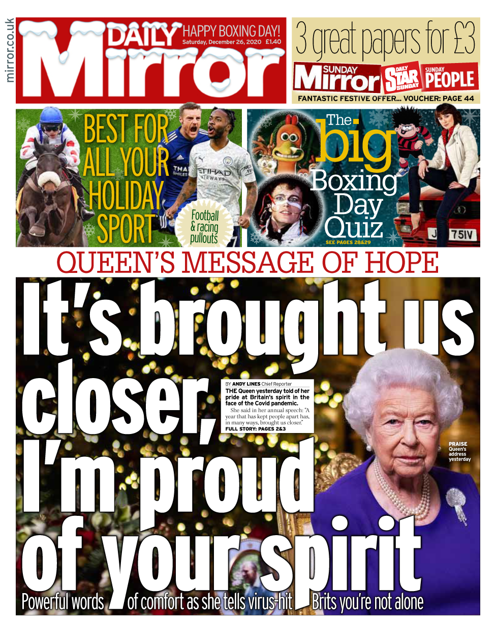 Newspaper headlines: The Queen's pride and a new special relationship ...