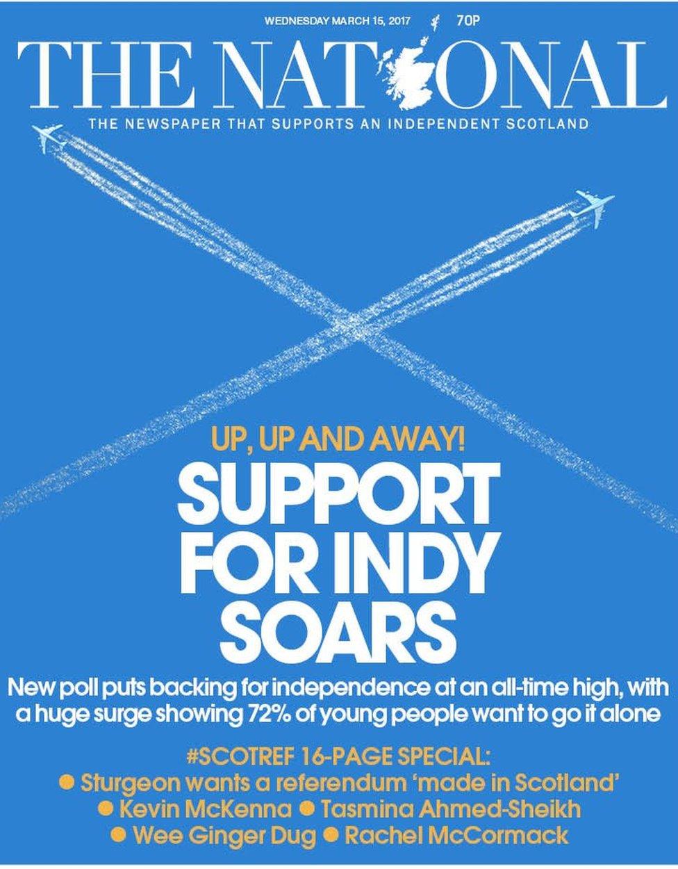 Scotland's papers: Indyref2 polls and Wills ski 'scandal' - BBC News