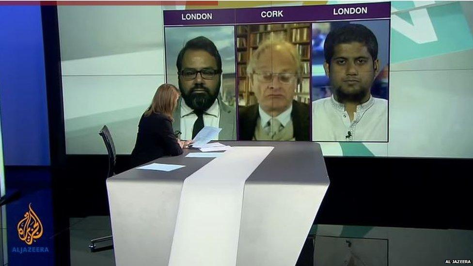 Islamic State's Siddhartha Dhar, also known as Abu Rumaysah, and his TV ...