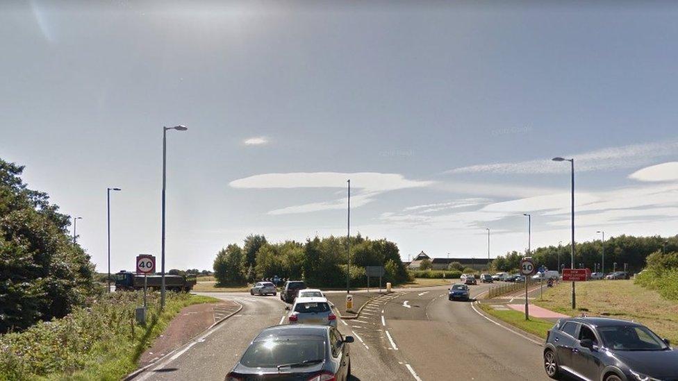 Two injured after police vehicle crash - BBC News