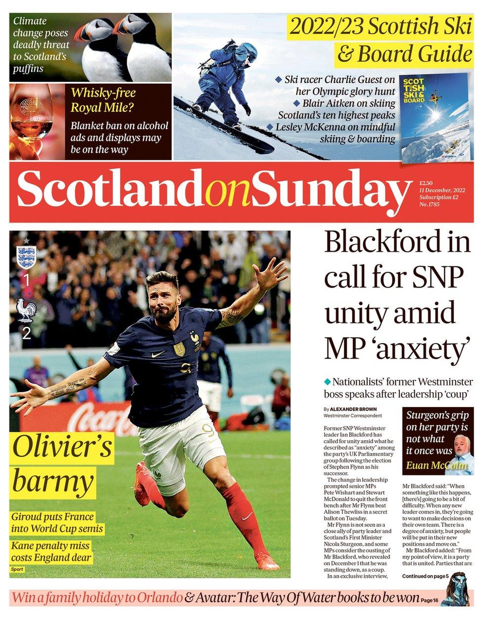 Scotland's papers: Leader 'anxiety' among SNP and NI protocol on ice ...