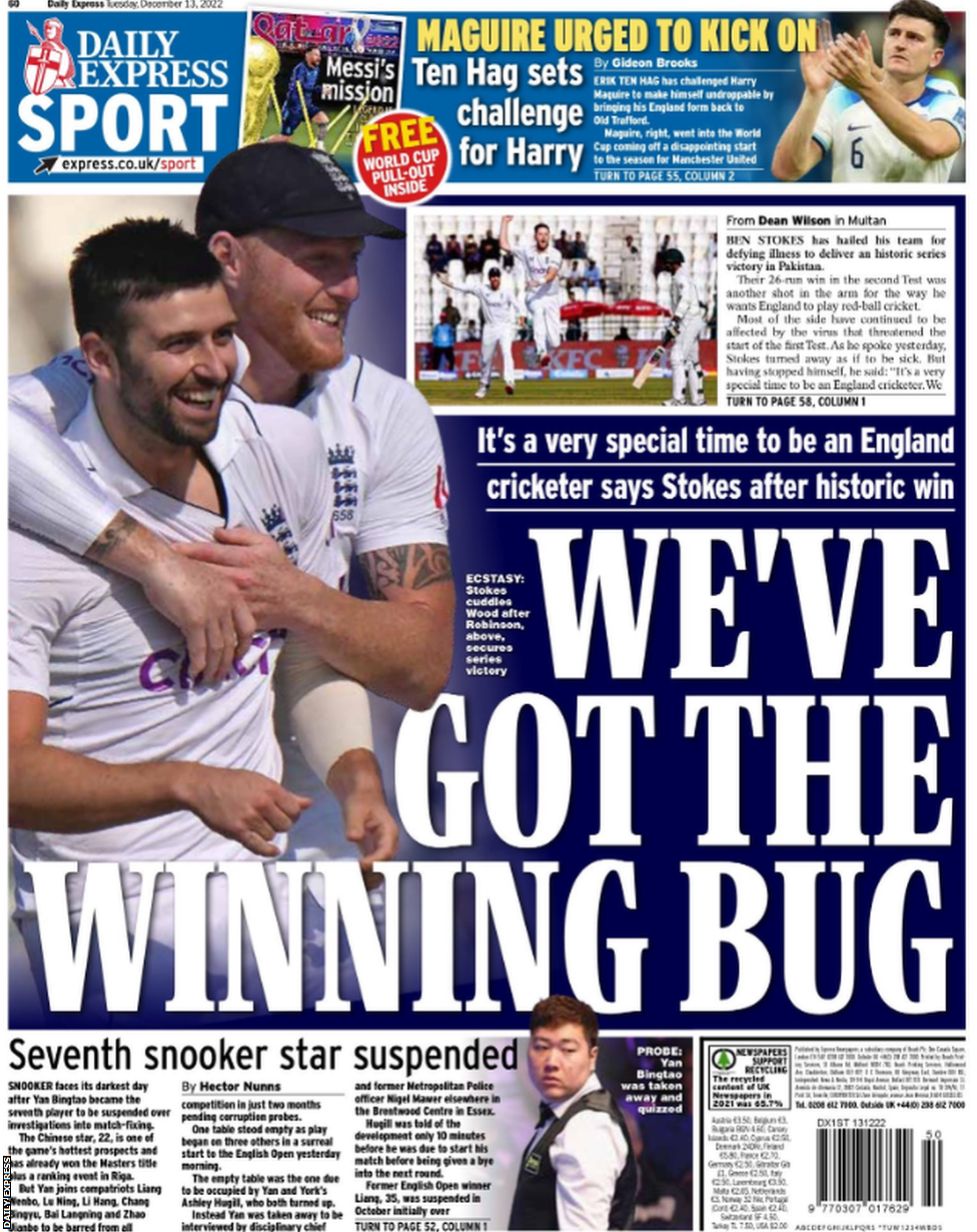 Tuesday's papers - BBC Sport