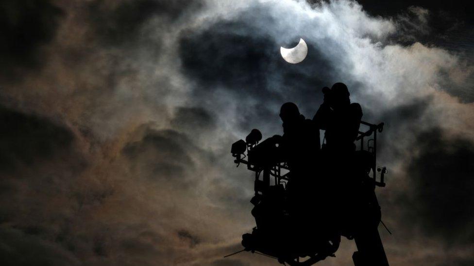 The first partial solar eclipse of 2019 dazzled skies in Eastern Asia ...
