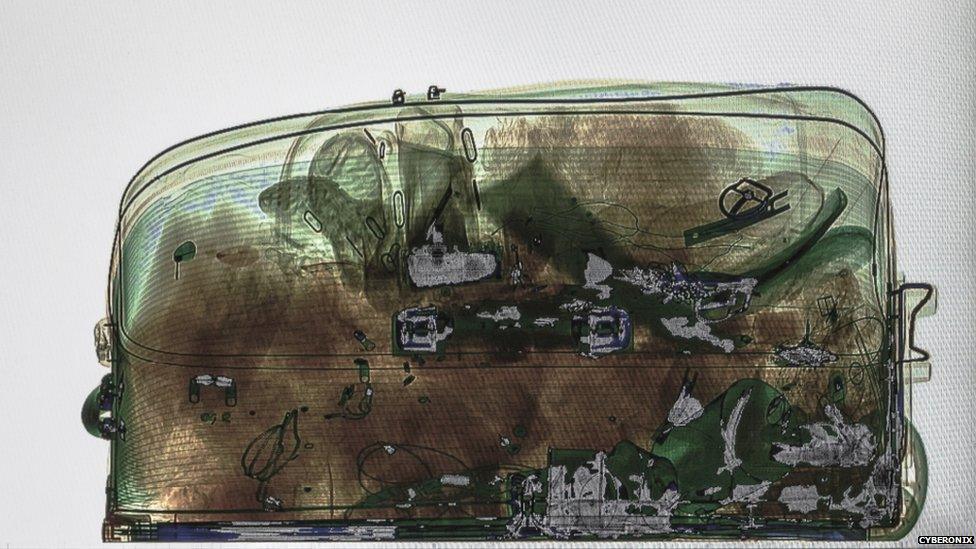 How airport scanners check your bag is safe to fly - BBC News