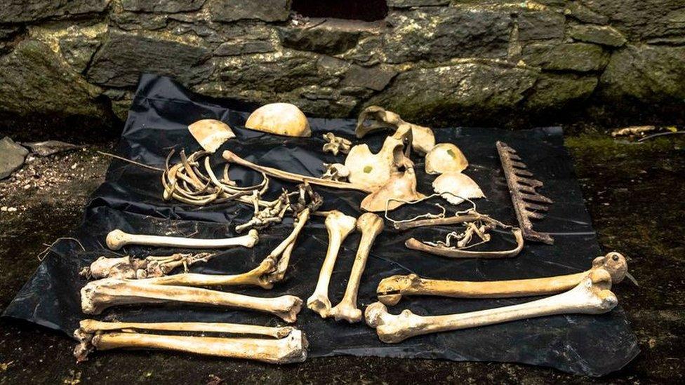 Skeletons found walled up at Leicestershire monastery - BBC News