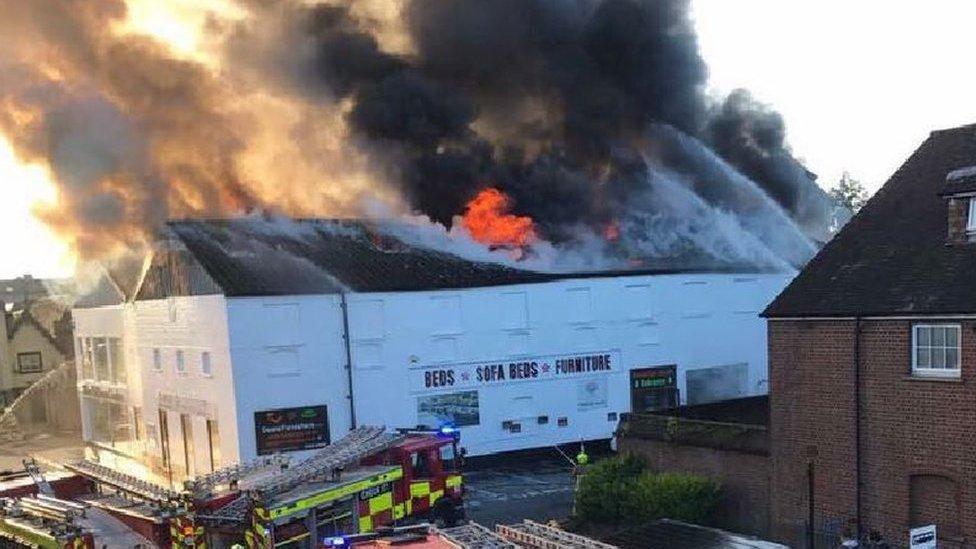 Deans Furnishers fire in Ware caused by electrical fault - BBC News