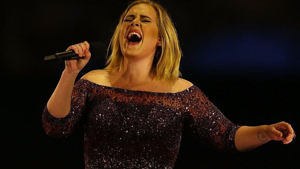 Adele puts her foot down over fireworks - BBC News