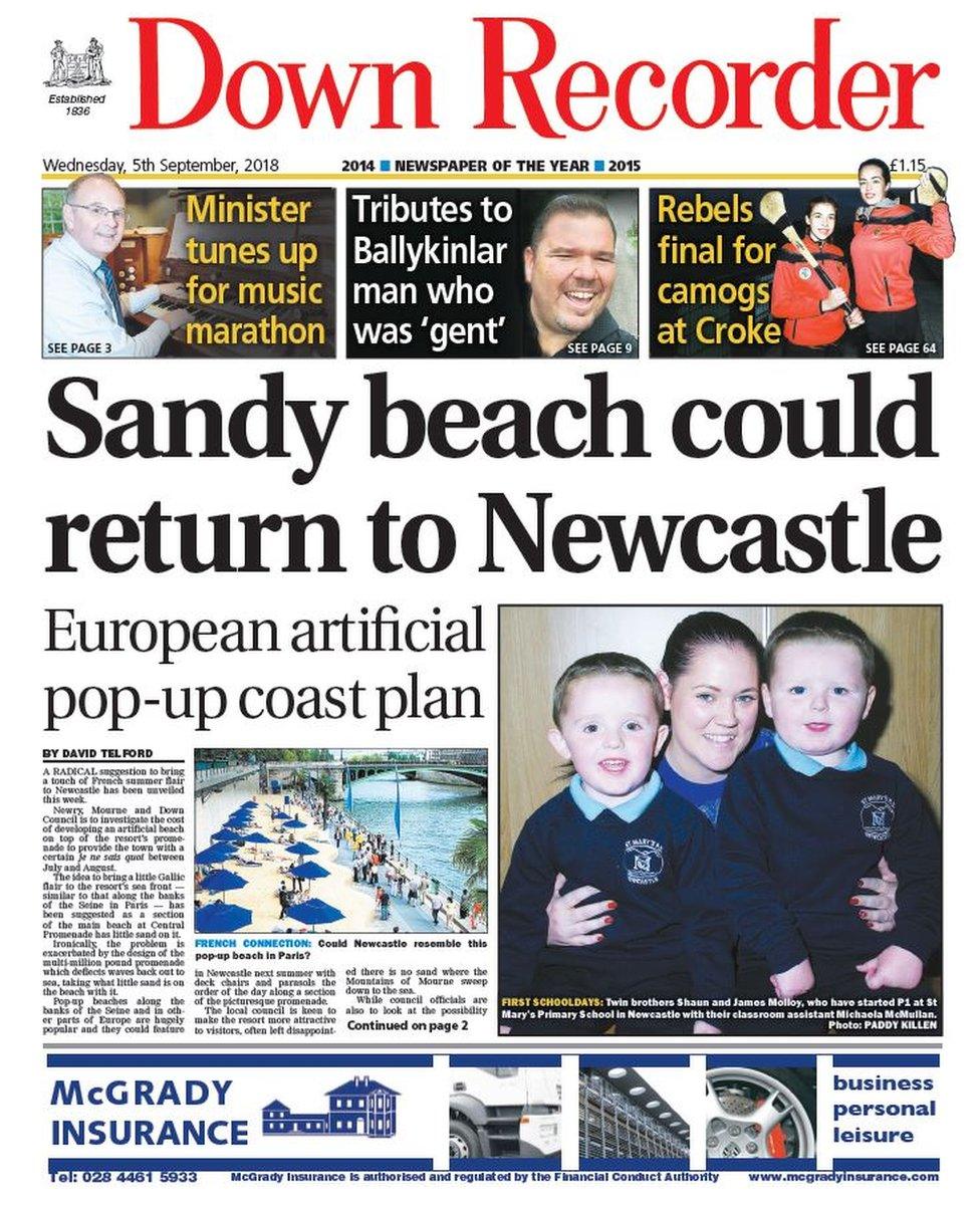 NI Weekly Paper Review: Primark fire and bombing of a landmark - BBC News