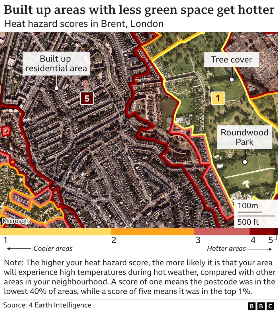 Check your postcode: Is your area vulnerable to extreme heat? - BBC News