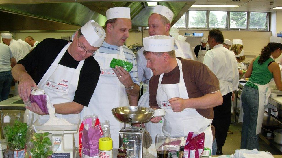 Recipe for success: The growth of team-building cookery classes - BBC News