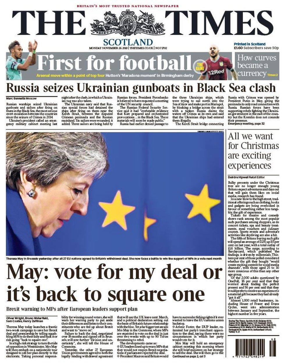 The papers: 'My deal or square one - the debate begins' - BBC News