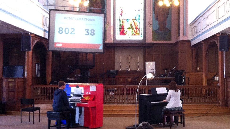 Pianists finish composer Erik Satie's 22-hour musical marathon - BBC News