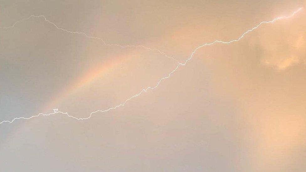 Incredible 'lightning rainbows' illuminate UK skies - BBC Weather